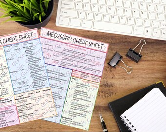 Printable Clinical Cheat Sheet for Nursing Students - Etsy