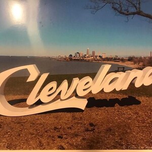 Cleveland Signature Sign Physical Print - Etsy