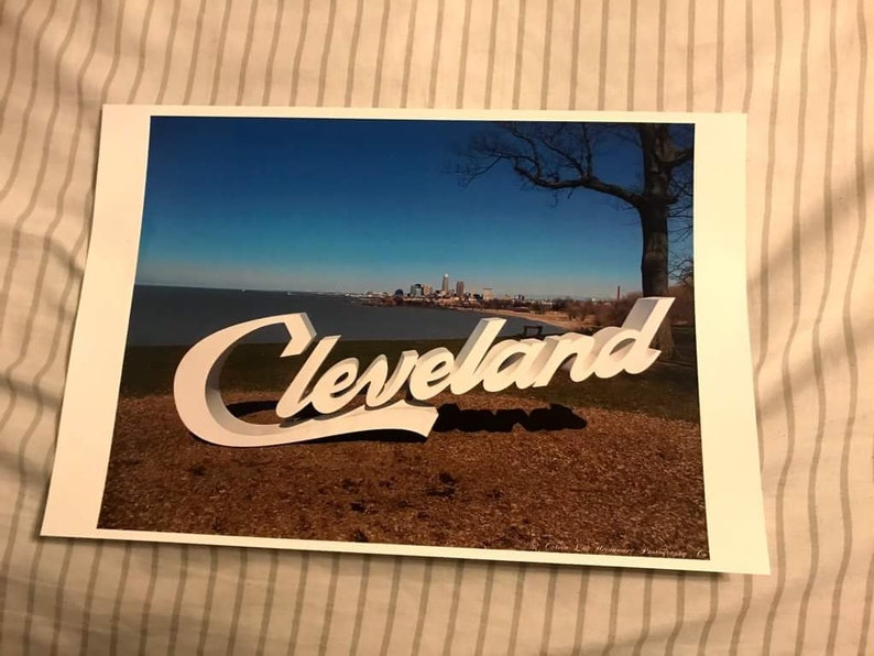 Cleveland Signature Sign Physical Print - Etsy