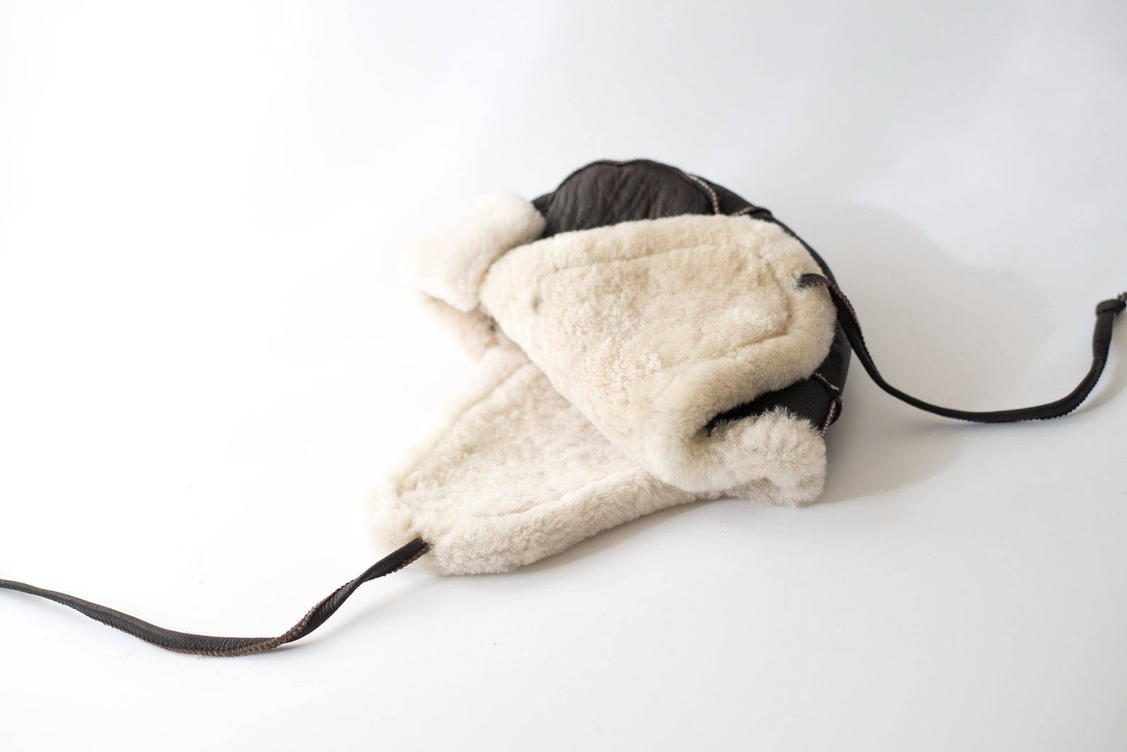 Sheepskin Leather Russian Shearling Winter Hat Brown Vintage - Etsy