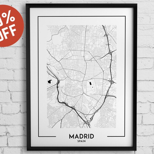 Madrid Travel Poster Spain Art Print Spanish Vintage Home - Etsy