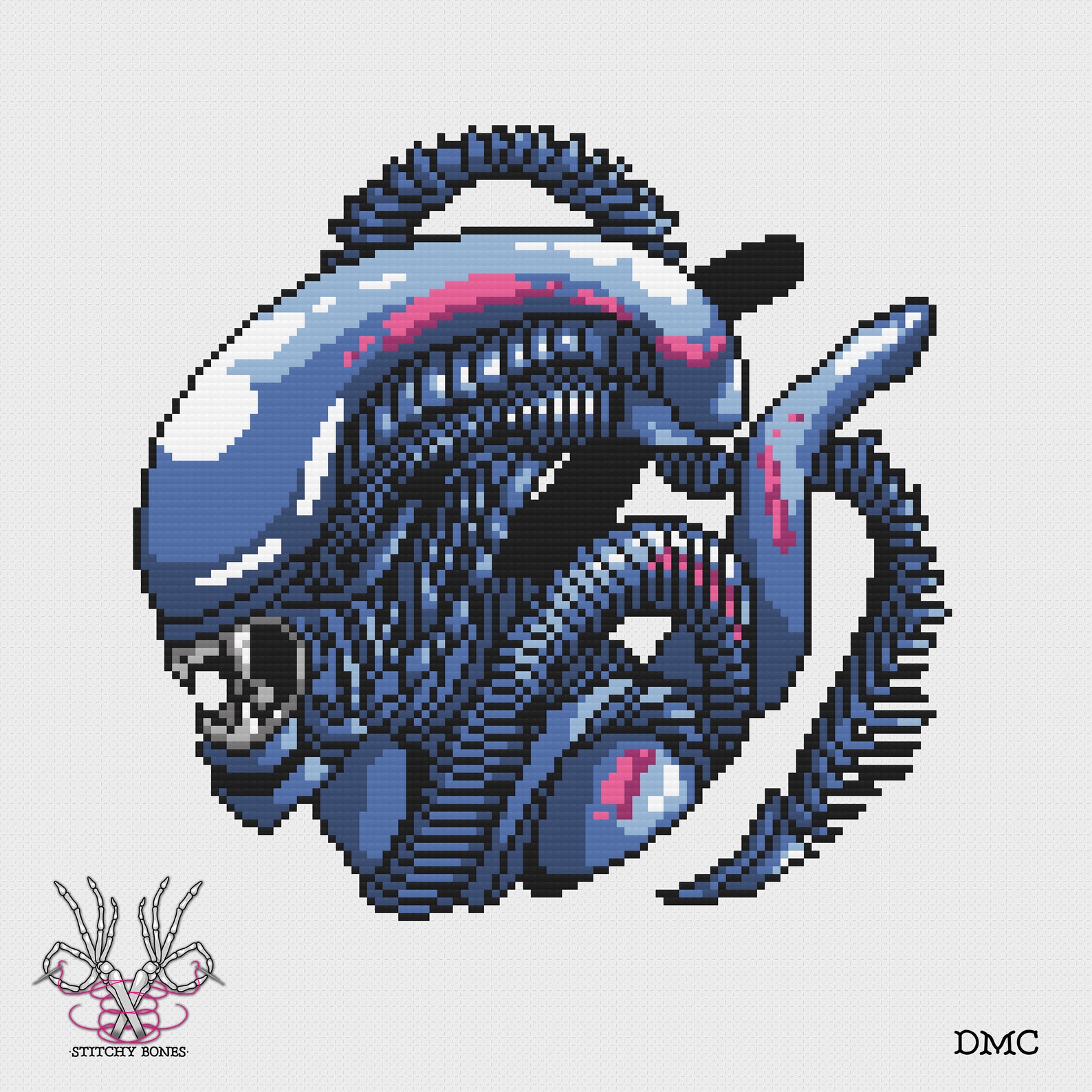 Xenomorph Alien Cross Stitch Pattern PDF | Etsy