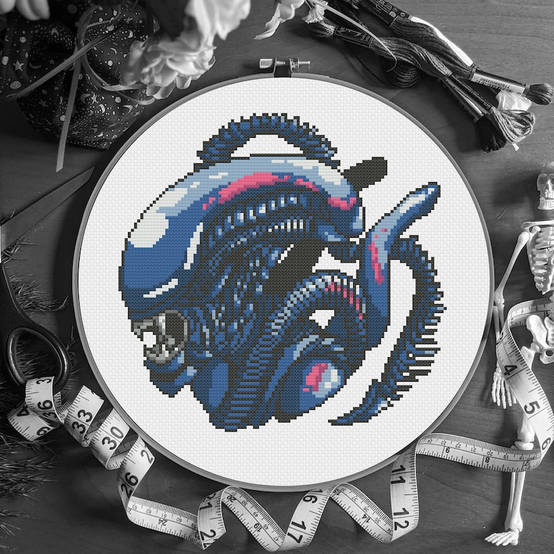 Alien Cross Stitch - Etsy
