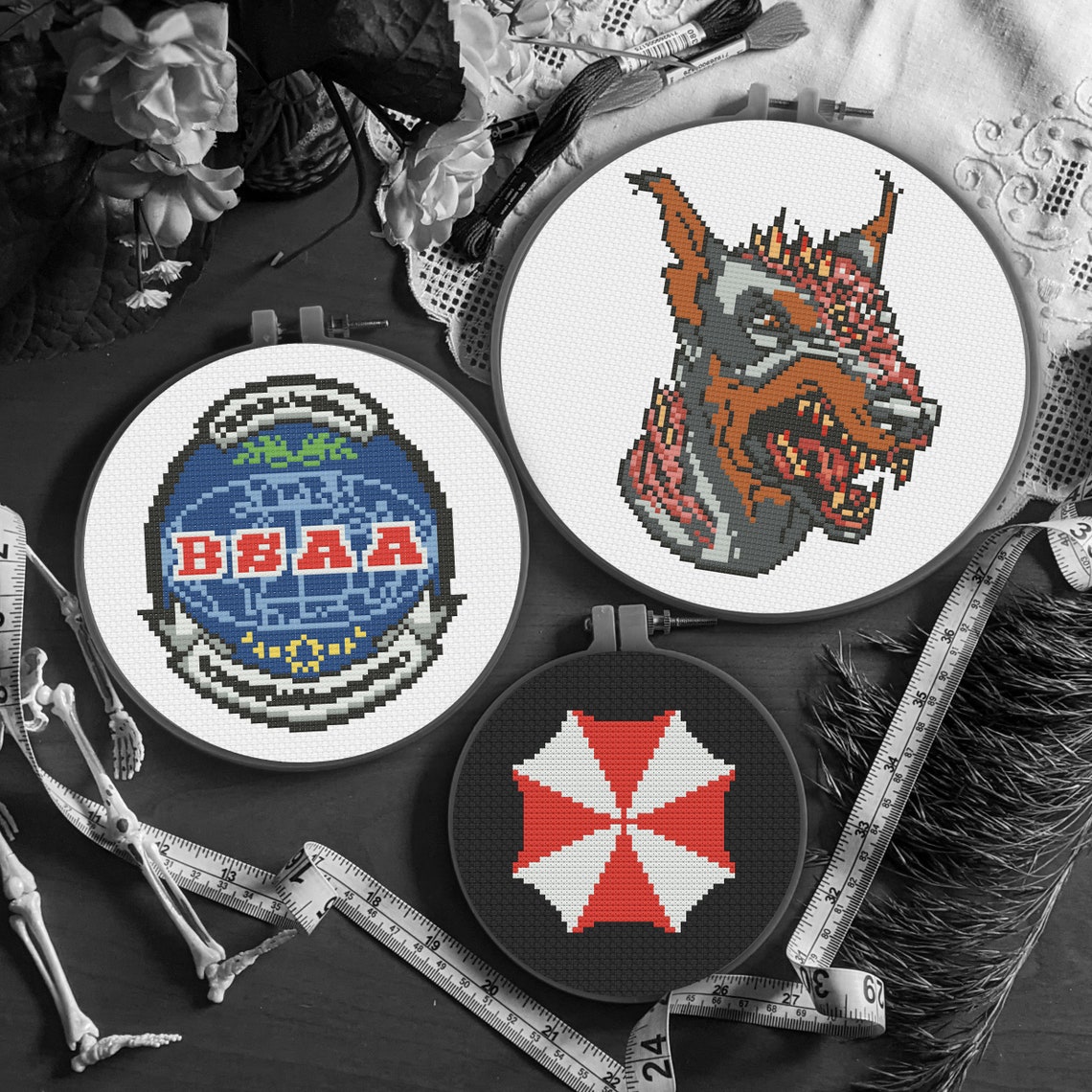 Resident Evil Collection - 3 Cross Stitch Patterns - PDF - Etsy