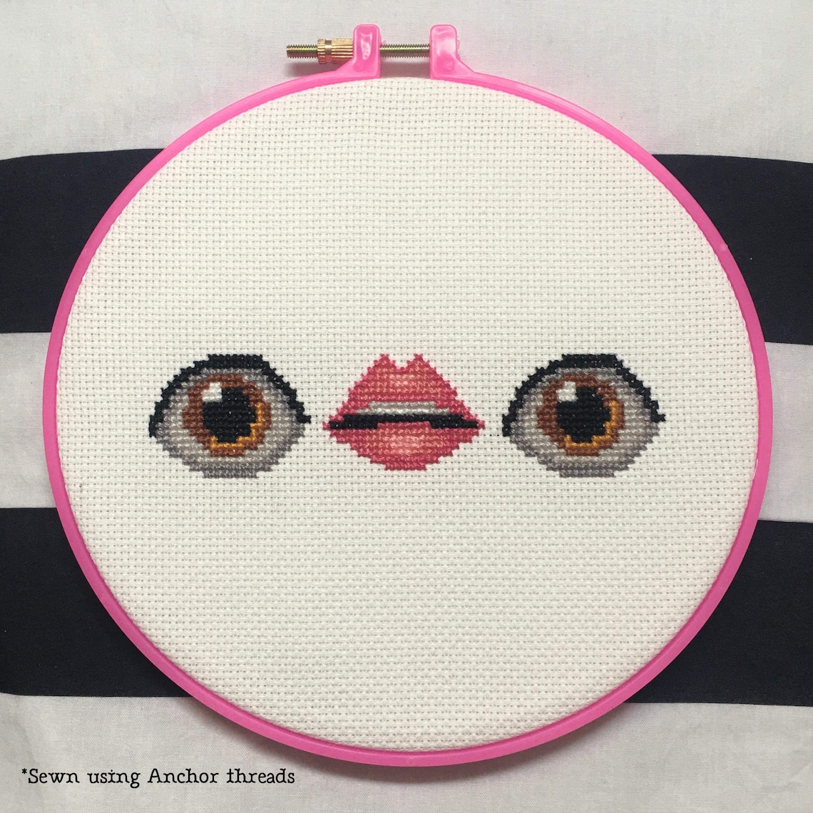 Eye Mouth Eye - Emoji - Cross Stitch Pattern - PDF - Etsy