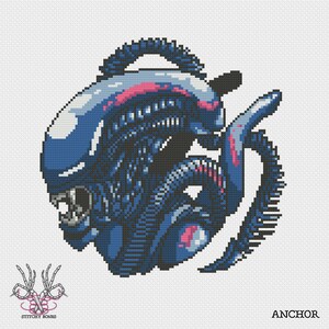 Xenomorph - Alien - Cross Stitch Pattern - PDF - Etsy