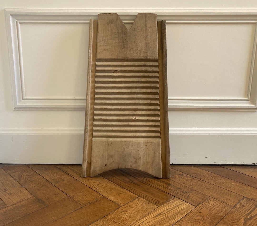 Planche à Laver De Lavandière En Bois Ancienne French Vintage Washboard ...
