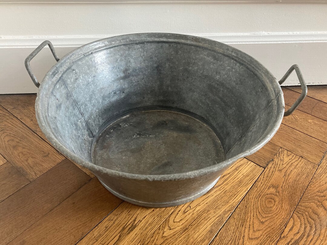 Zinc Basin French Garden Decoration Vintage Outdoor Zinc Basin - Etsy