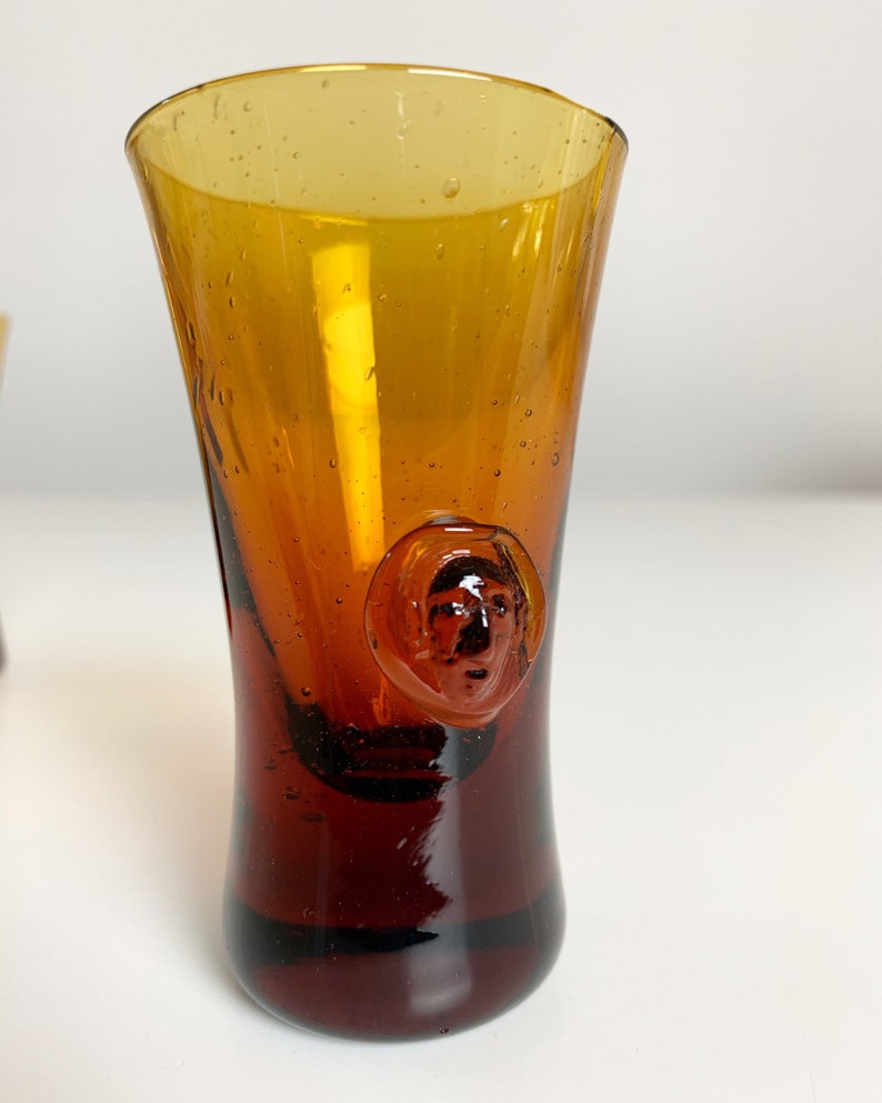 Set of Two Erik Höglund Shot Glasses Boda Glassbruk Sweden 1960s Bubble ...
