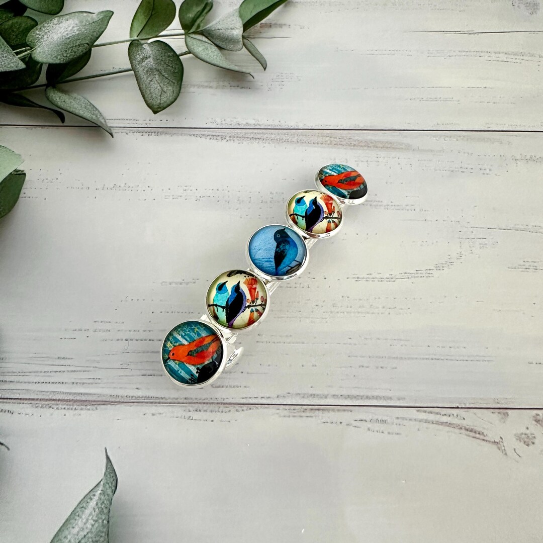 French Hair Barrette With Bird Detail, Secure Hair Bar, Hair Clips for ...
