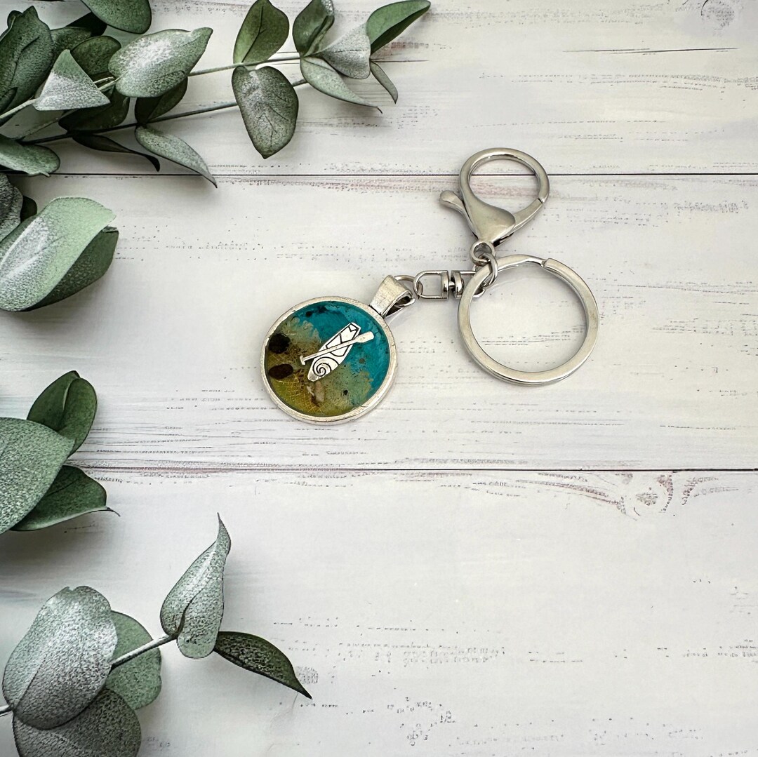 Handmade SUP Board Keyring: Beach Mosaic Bag Charm - Etsy