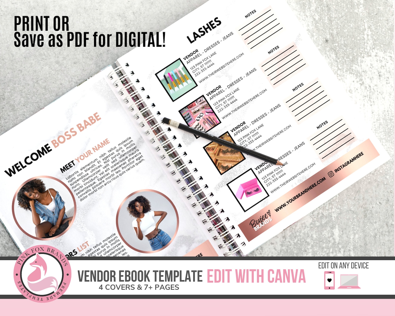 VENDOR EBOOK TEMPLATE Vendor List Ebook This is a Template - Etsy
