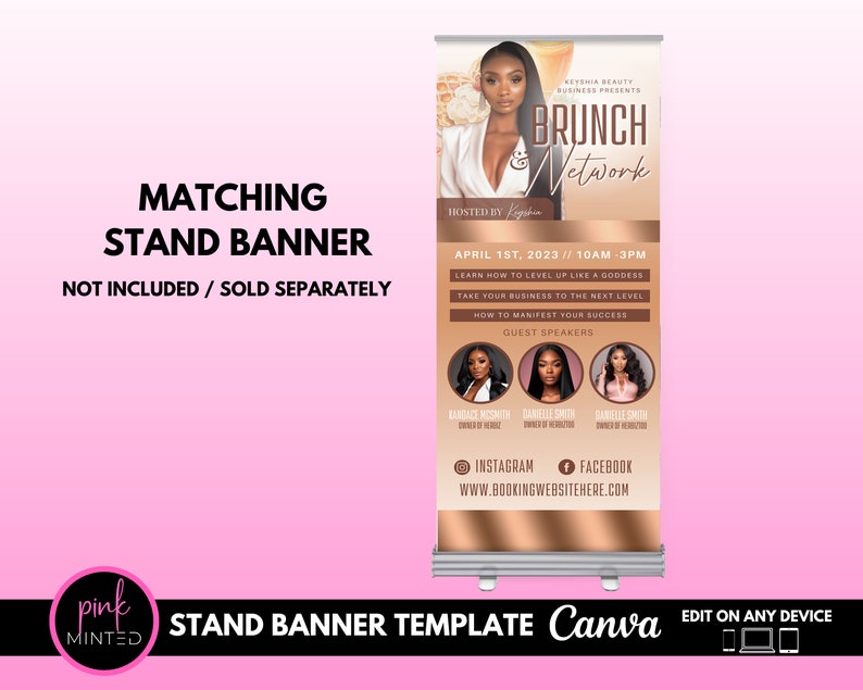 Editable Brunch Flyer Networking Flyer Women's - Etsy