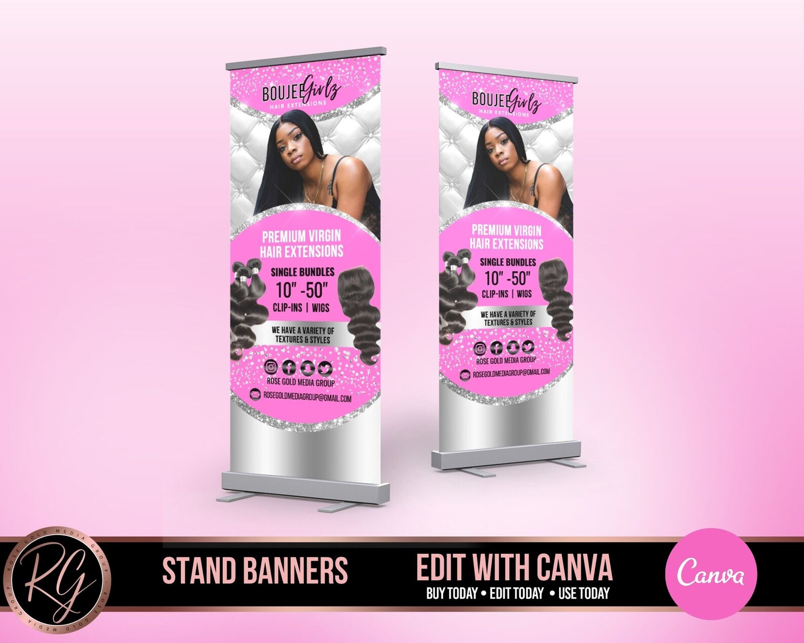 DIY Retractable Banner Hair Extensions Pink Hair Branding | Etsy DIY Retractable Banner Hair Extensions Pink Hair Branding | Etsy