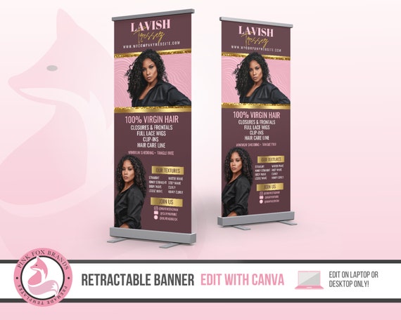 Retractable Banner Event Banner Hair Banner No Print - Etsy Retractable Banner Event Banner Hair Banner No Print - Etsy