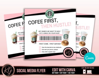 Starbucks Template - Etsy