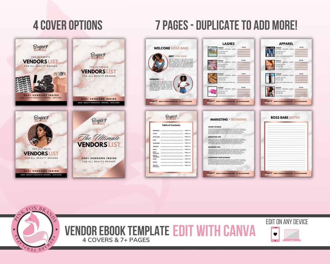 VENDOR EBOOK TEMPLATE Vendor List Ebook This is a Template - Etsy