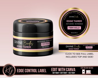 Edge Control Label | Etsy