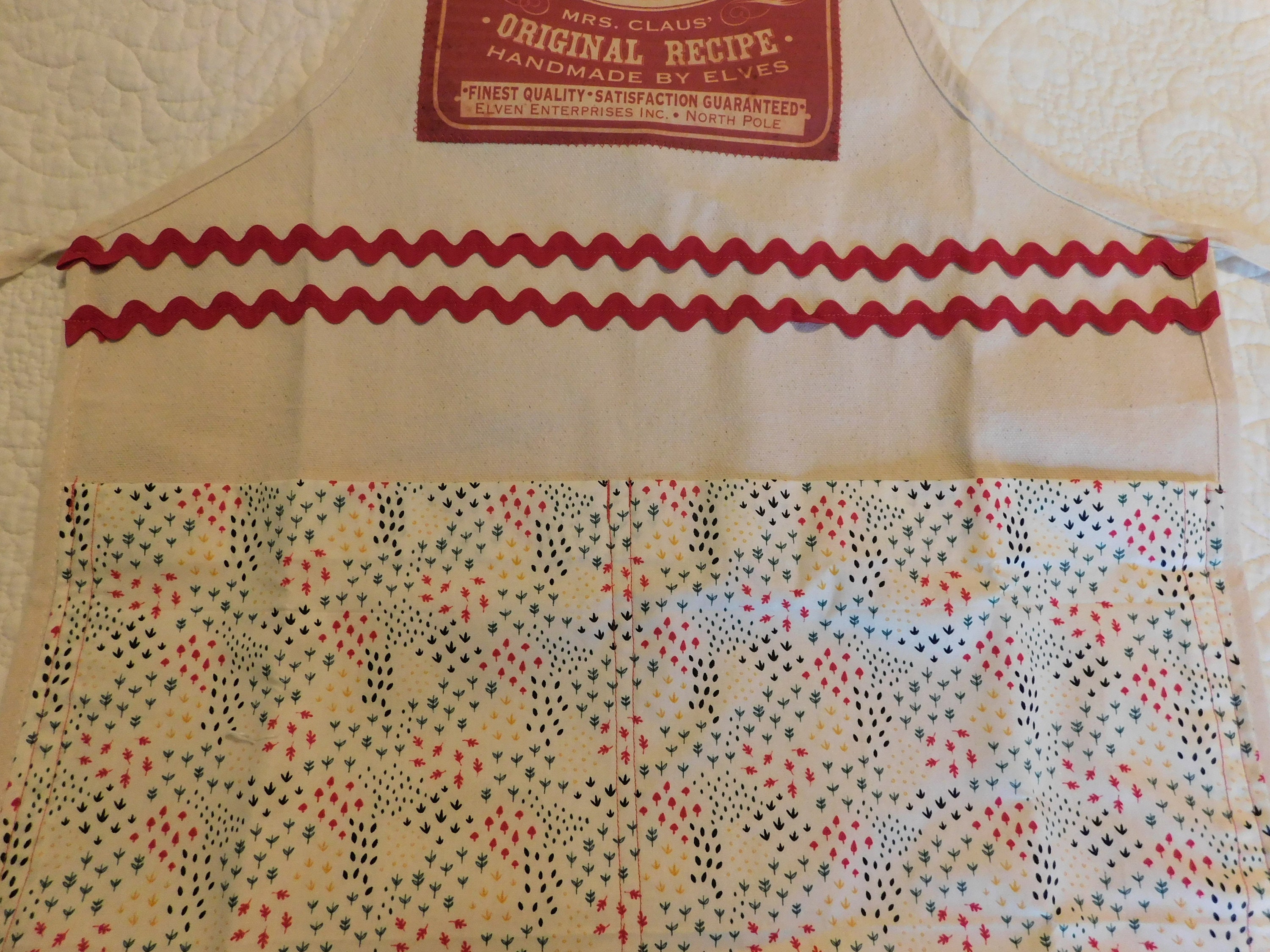 Vintage Styled Canvas Christmas Apron Christmas Aprons Cooking - Etsy