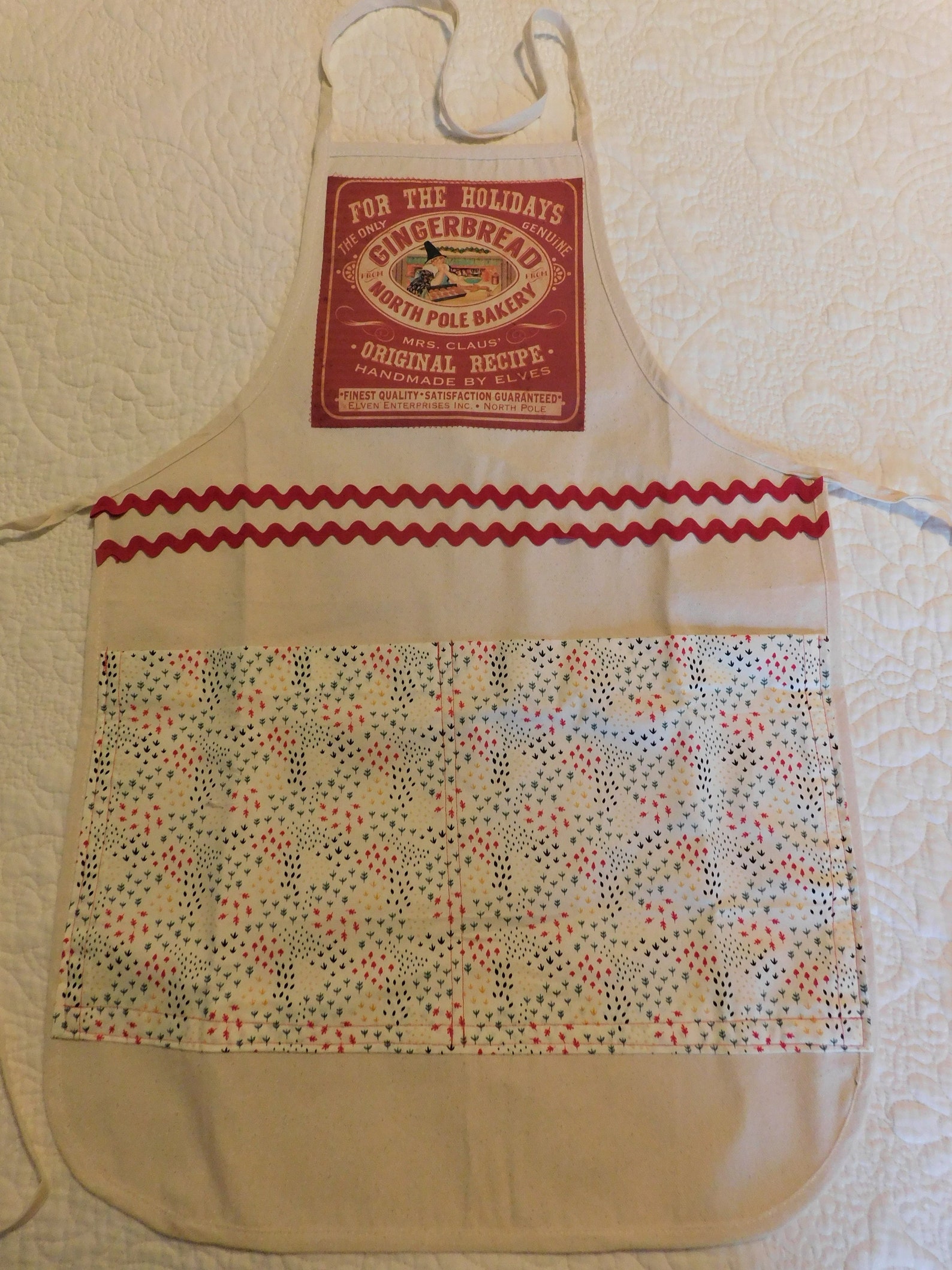 Vintage Styled Canvas Christmas Apron Christmas Aprons Cooking - Etsy