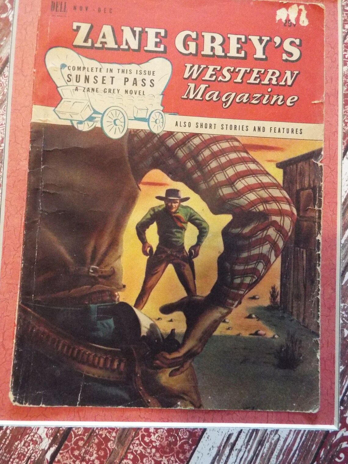 Vintage Western Cowboy Book Covers Matted for Framing | Etsy