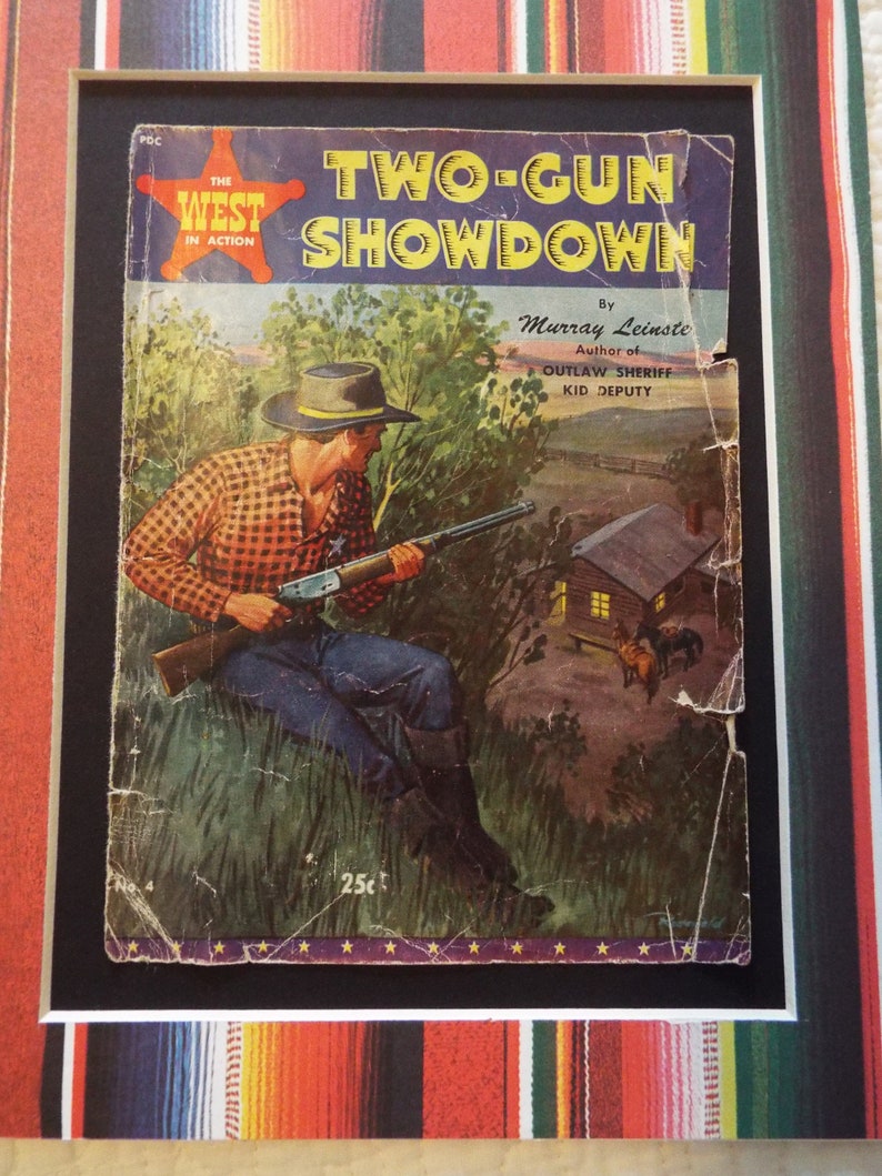 Vintage 1950's Western Cowboy Book Covers Matted for Framing - Etsy