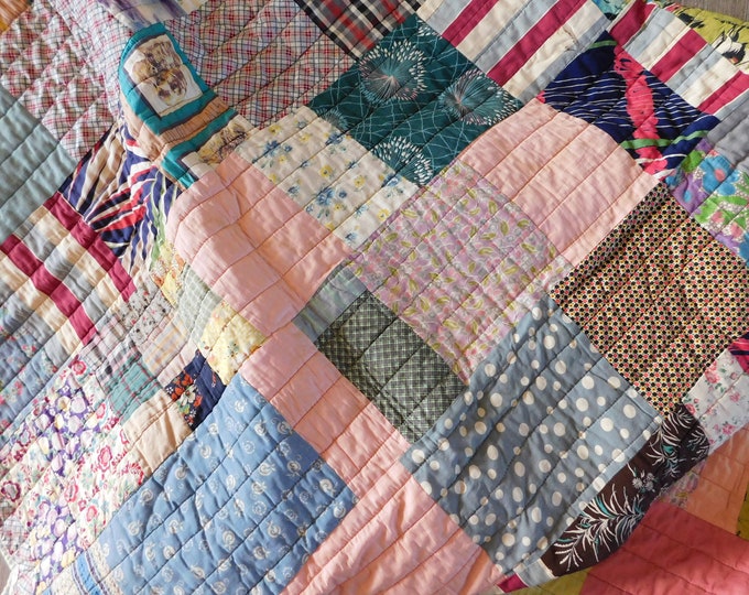 Vintage 1940's Patchwork Quilt Cabin Quilts Rustic Quilts - Etsy
