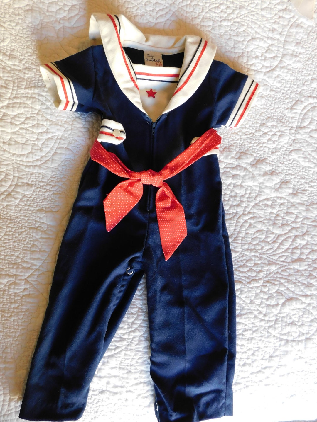 Vintage 1980's Design by Good Lad Toddlers Sailors One Piece Suit ...