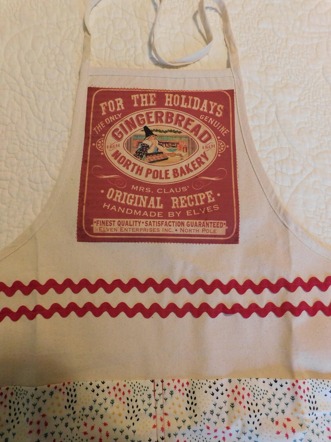 Vintage Styled Canvas Christmas Apron Christmas Aprons Cooking - Etsy