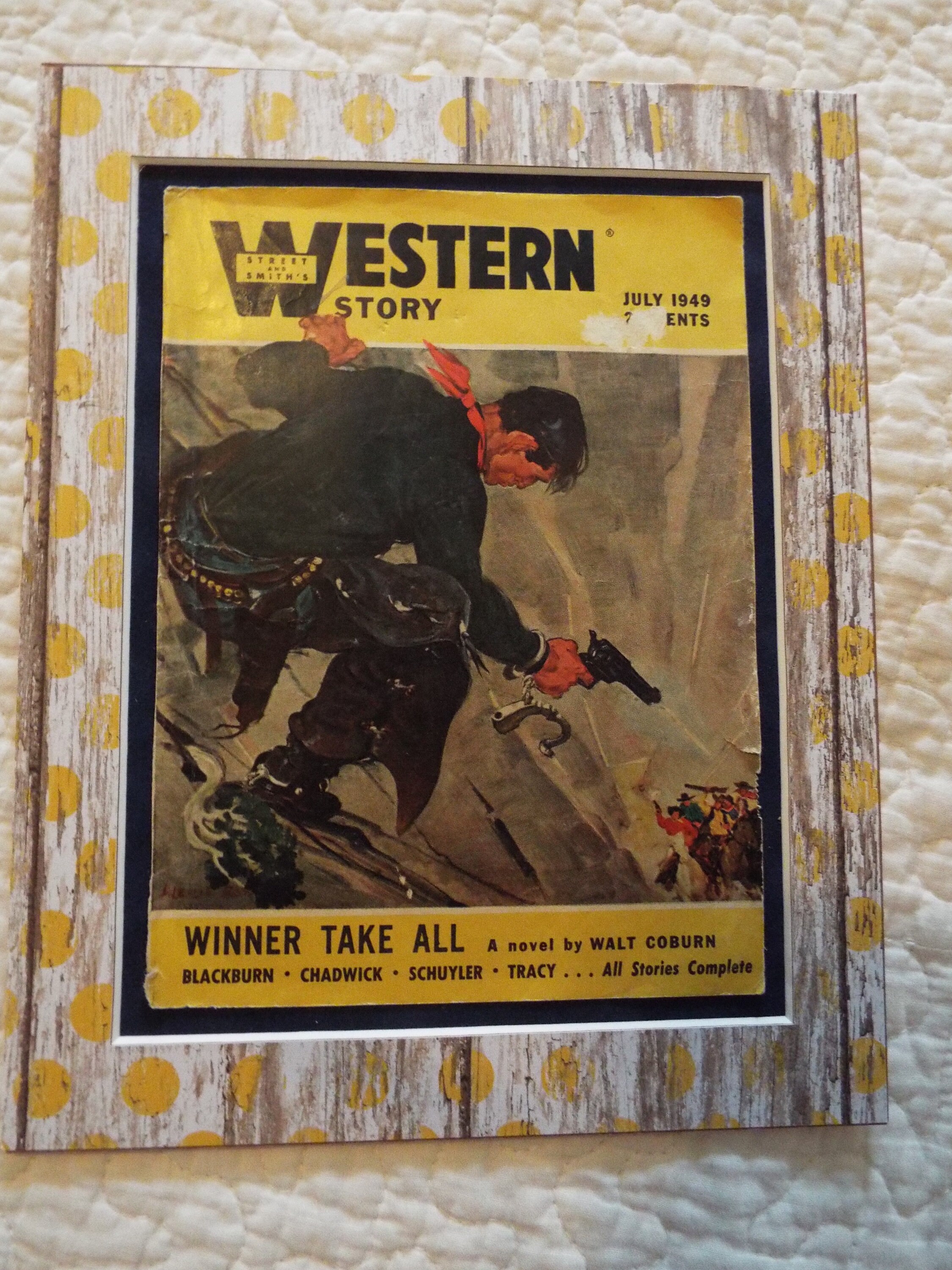 Pair of Vintage Western Novel Covers Cowboy Cowgirl Artwork Matted - Etsy