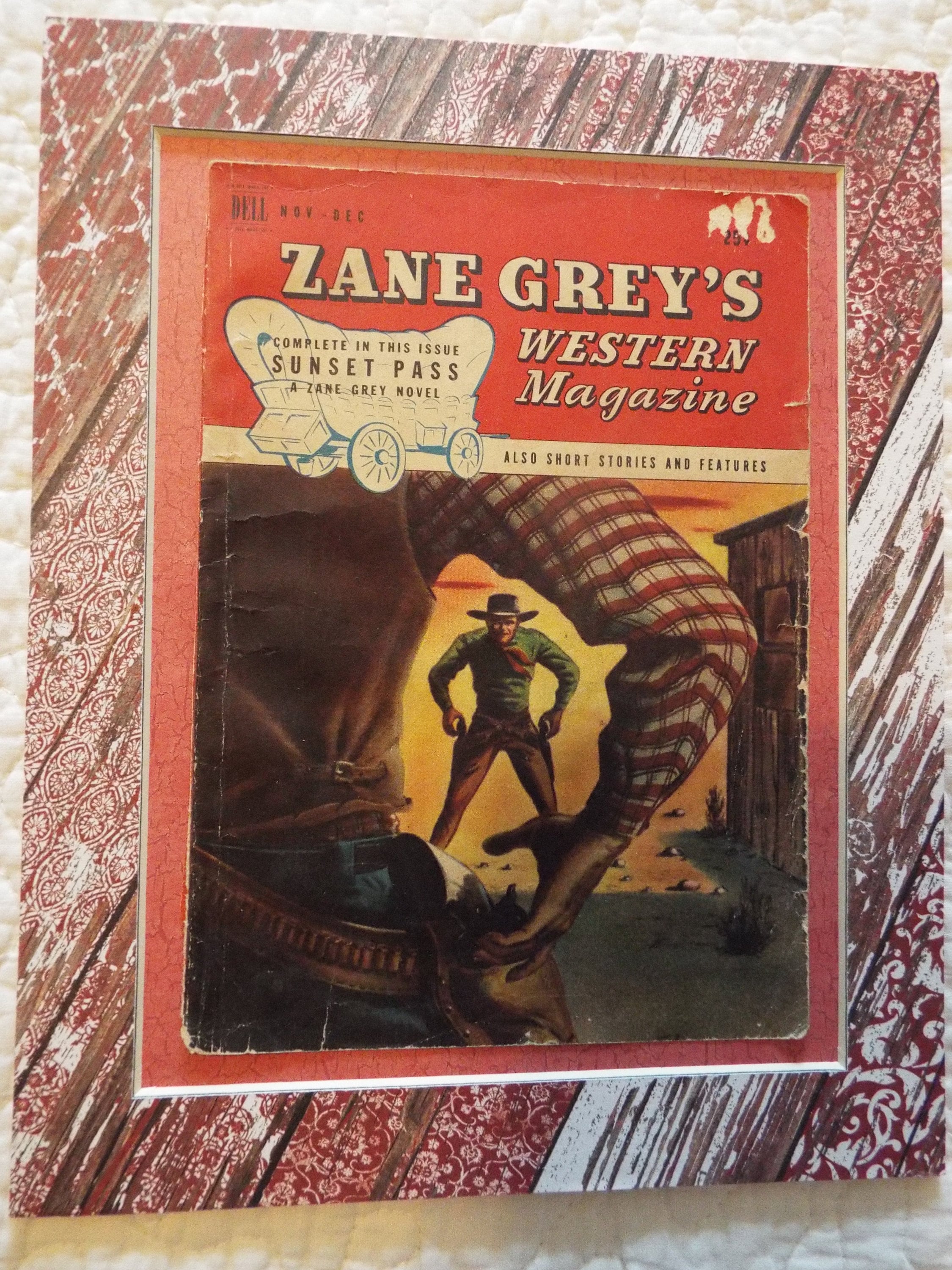 Vintage Western Cowboy Book Covers Matted for Framing - Etsy