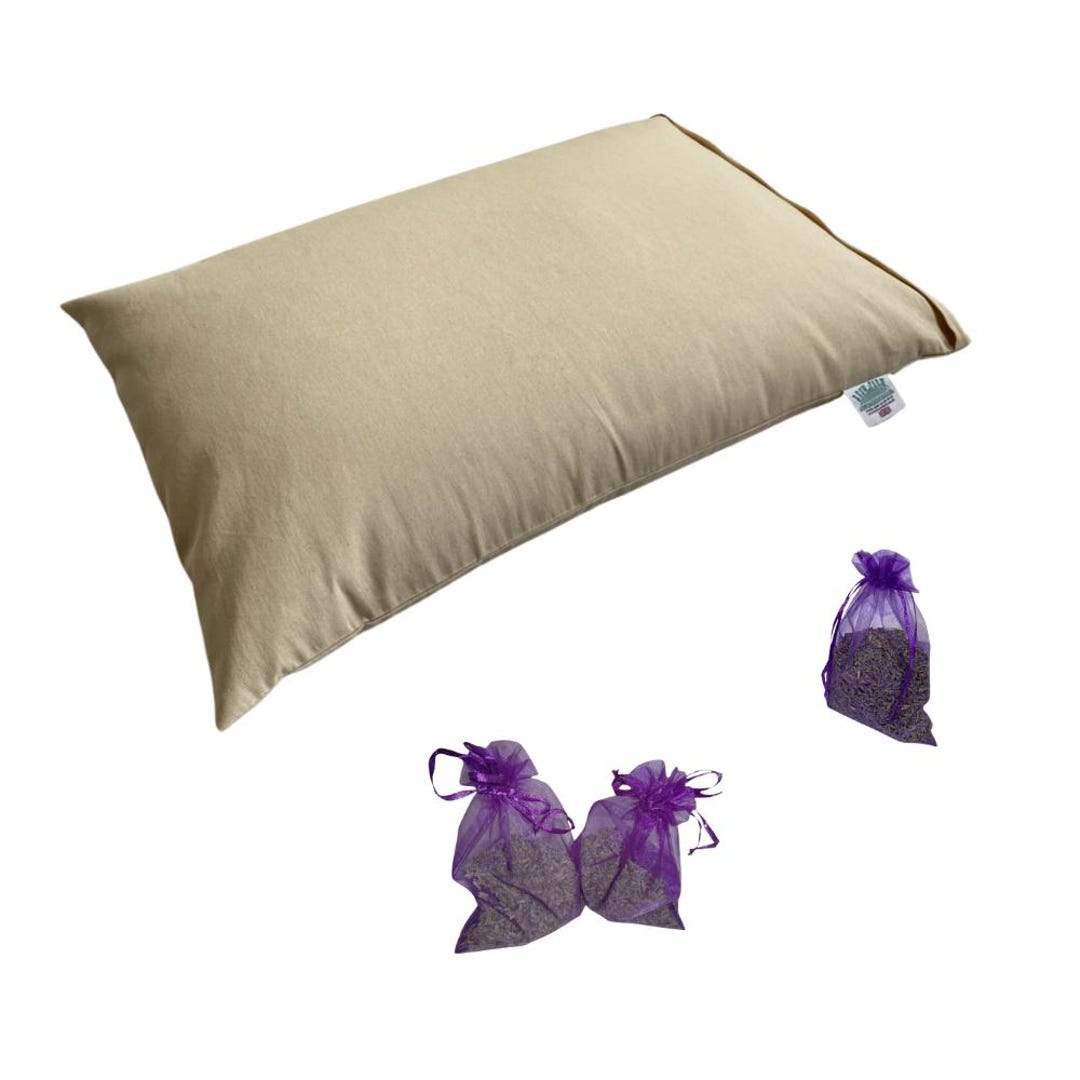 Buckwheat (sobakawa) Pillow, Standard-uk Size With Organza Lavender Bag ...