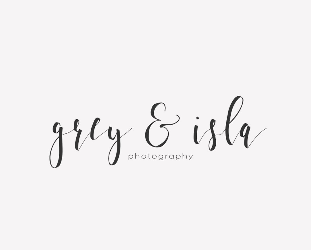 Charcoal Logo Design Premade Logo Design Calligraphy Logo - Etsy