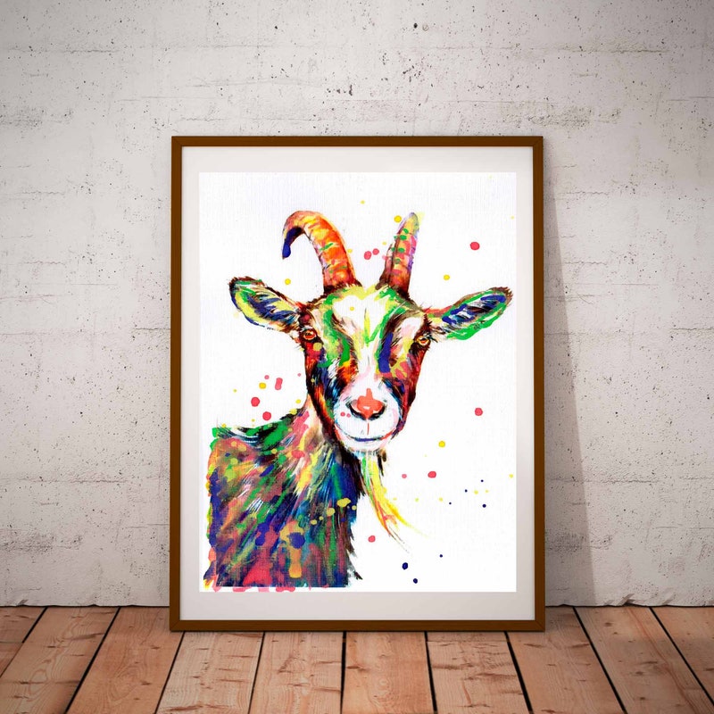 Goat Print - Etsy