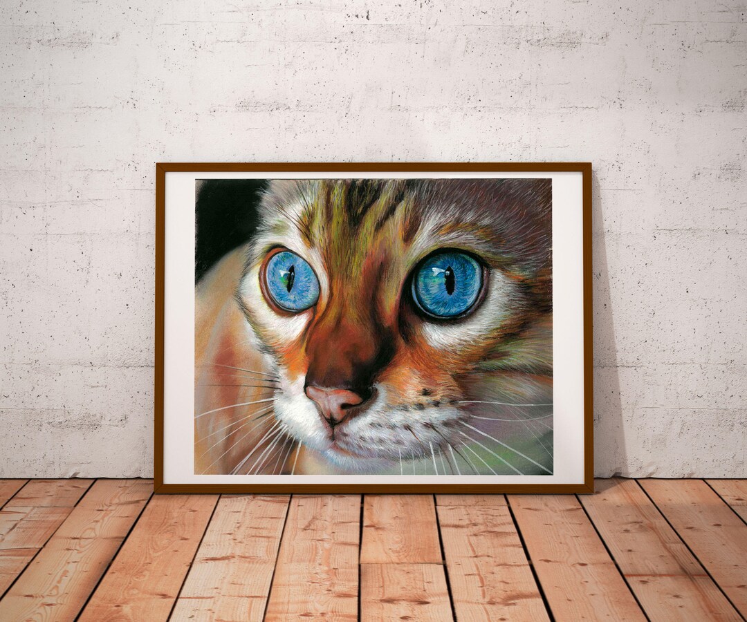 Cat Print, Cat Poster,nursery Print, Art Print, Drawing, Watercolor ...