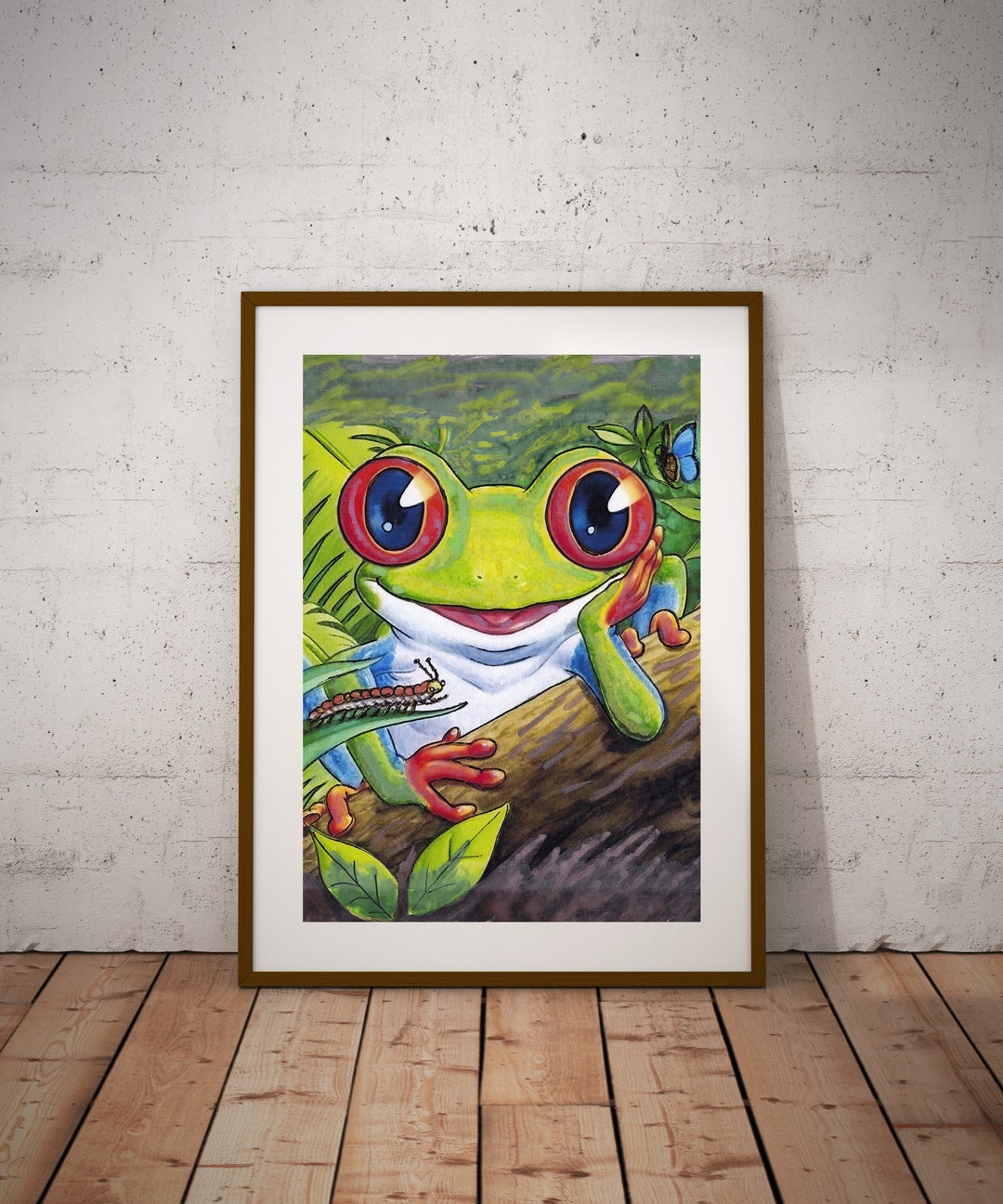 Frog Print, Froggy Poster, Nursery Print, Animal Print, Drawing ...