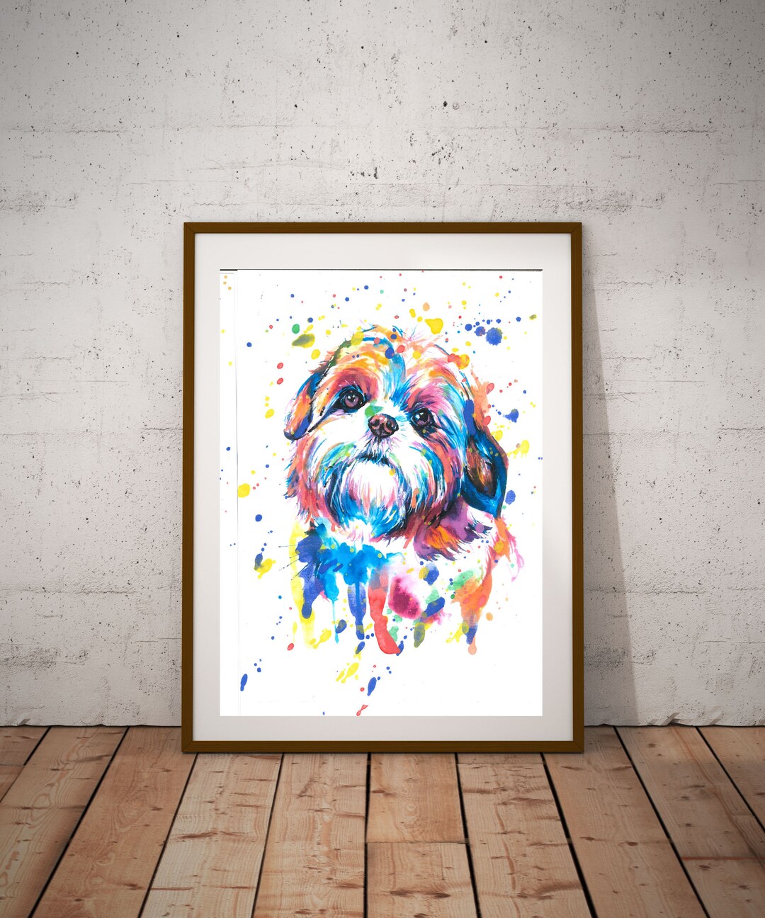 Dog Print, Dog Poster, Painted Print, Watercolor Print, Drawing ...
