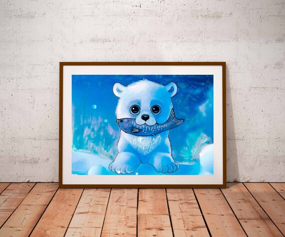 Bear Print Bear Posteranimal Printhandmade Art | Etsy