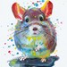 CHINCHILLA Print, Chinchilla Poster,animal Print, Handmade, Nursery ...