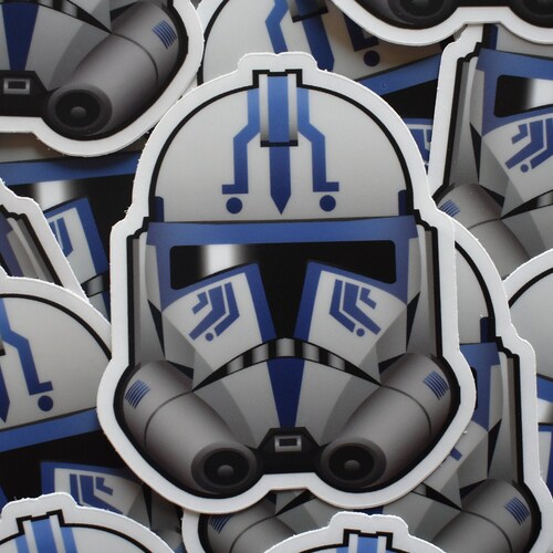 Captain Rex Sticker Clone Helmet Sticker Clone Wars Star - Etsy