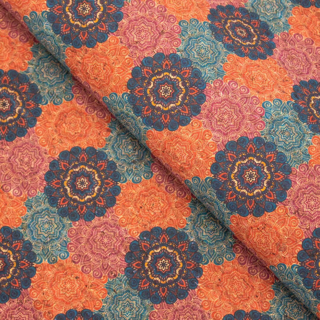 Flower Pattern Cork Fabric Cork Sheet Korkstoff COF-310 - Etsy