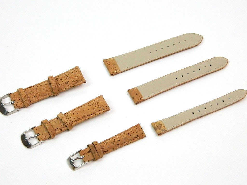 Natural Cork Watch Strap With PU Leather 14/16/18/20/22/24mm - Etsy