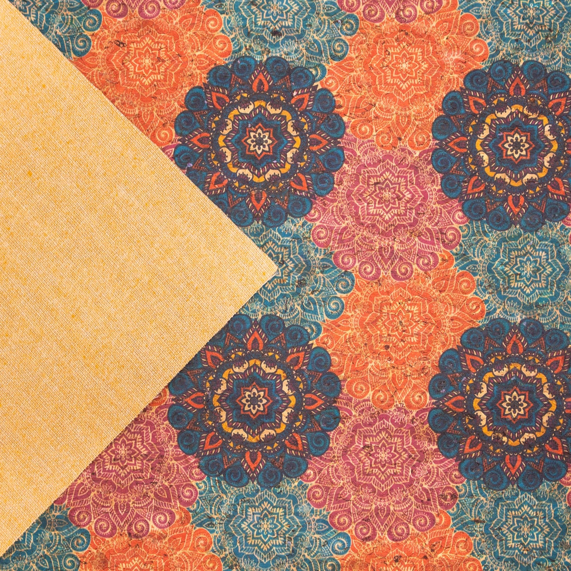 Flower Pattern Cork Fabric Cork Sheet Korkstoff COF-310 - Etsy