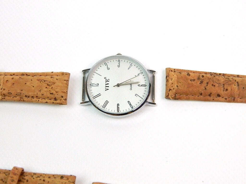 Natural Cork Watch Strap With PU Leather 14/16/18/20/22/24mm - Etsy
