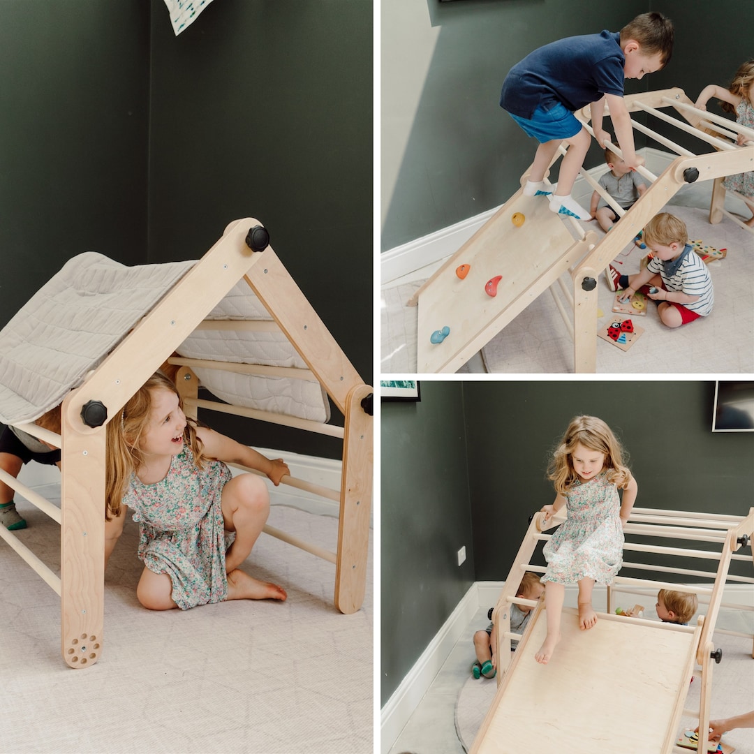 Pikler Triangle & Ramp for Active Children Perfect for Indoor and ...