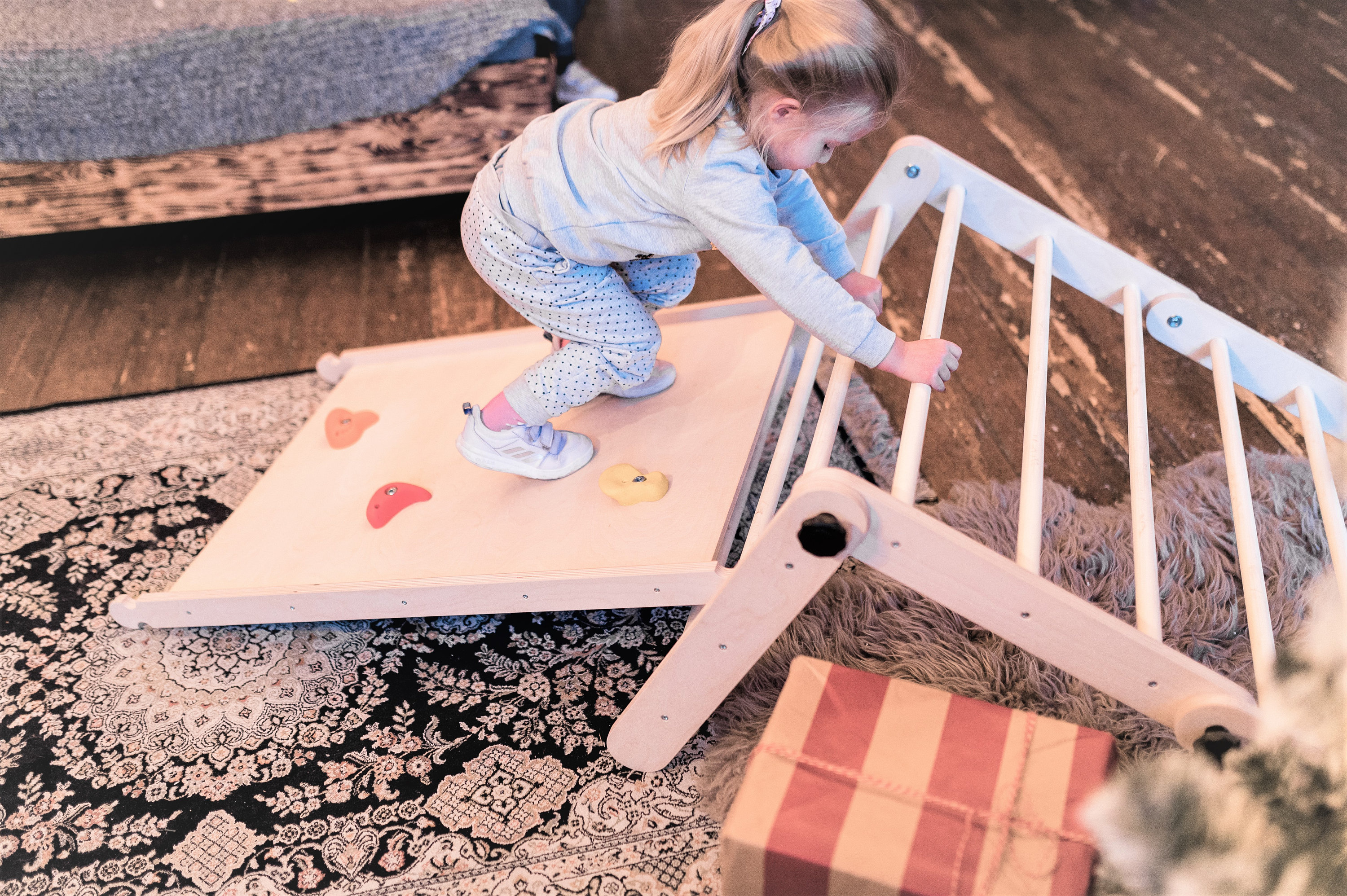 Natural ZUZU climbing Triangle, sliding ramp, climbing ramp and Swedish ...