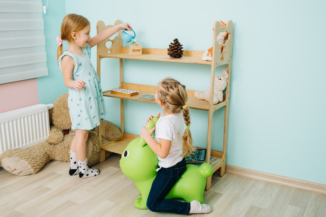 Minimalist Toy Shelf for Kids – Open Back Design – Montessori Inspired ...