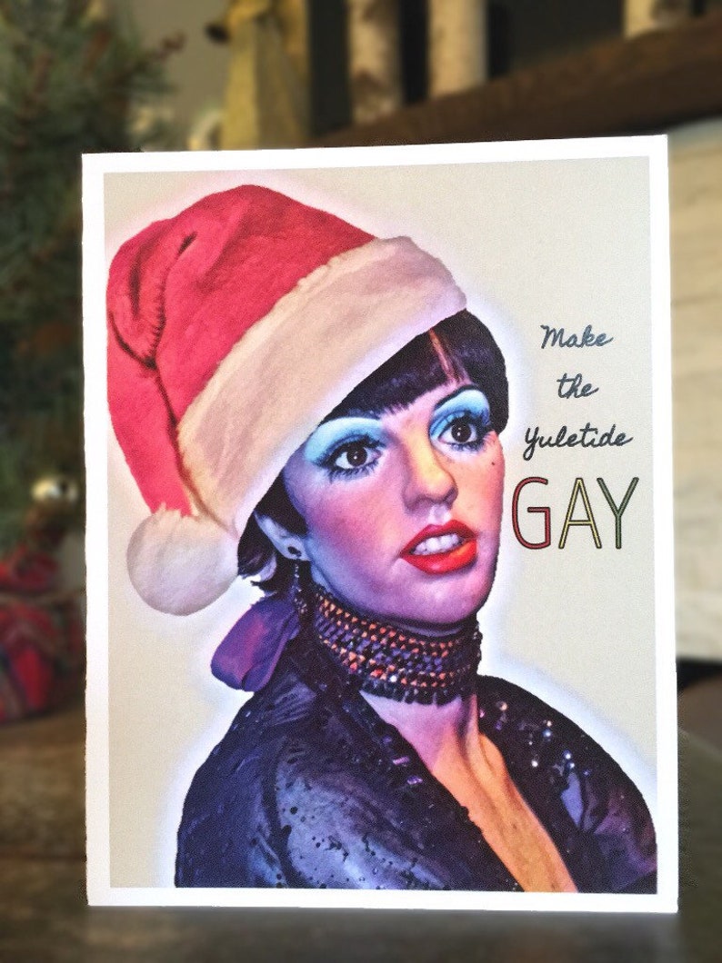 Liza Minnelli Christmas Card - Gay Holiday Card - Gay Icon Christmas ...