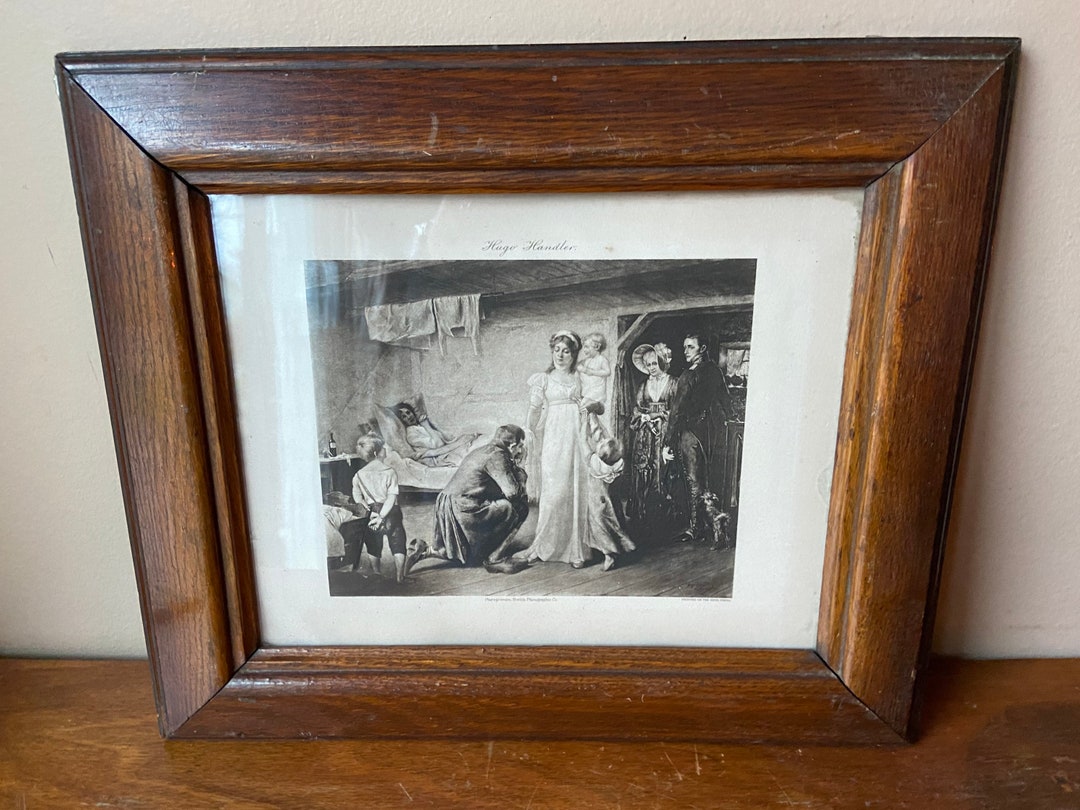 Hugo Handler Print, the Queen Visiting Poor, Victorian Art, Wood Framed ...
