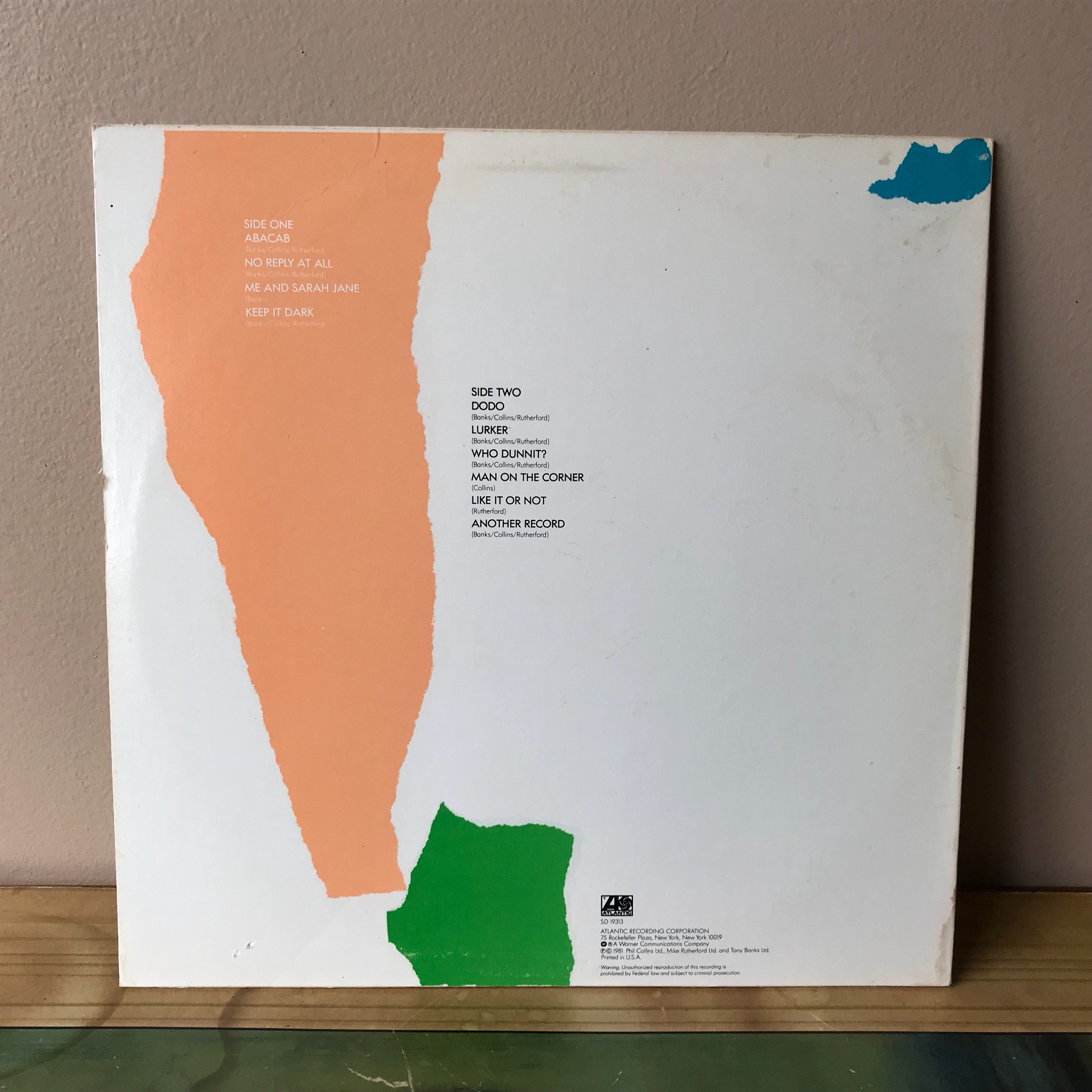 Genesis Album Abacab Vintage Vinyl 1981 Phil Collins Mike | Etsy